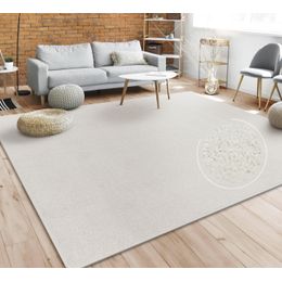 Teppich Paco Home "Porto 890", beige (cream), B:200cm H:13mm L:280cm, Obermaterial: 100% Polypropylen, Teppiche, Kurzflor, Uni-Farben, ideal im Wohnzimmer & Schlafzimmer
