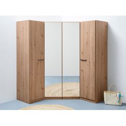 Schrank-Set INOSIGN BY RAUCH "Kleiderschrank Schrank Garderobe Wäscheschrank VANDOR", braun (eiche artisan), B:164cm H:197cm T:151cm, Holzwerkstoff, Kastenmöbel-Sets, 4-türig mit viel Stauraum, Schränke einzeln stellbar MADE IN GERMANY