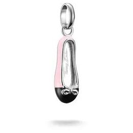 Charm-Einh&auml;nger Thomas Sabo "Charm Ballerina-Design - Connect", rosa (silberfarben, schwarz, rosa), Charms, Damen, Silber 925 (recycelt)
