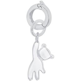 Charm-Einhänger Amor "Teddybär", silber (silberfarben), Charms, Damen, Silber 925 (Sterlingsilber)