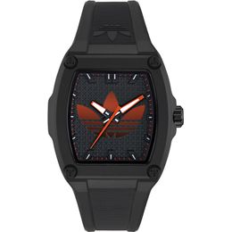 Quarzuhr adidas originals "CITY TECH FIVE", schwarz, Armbanduhren, Damen, Armbanduhr, Herrenuhr, Damenuhr, Resinarmband, Leuchtzeiger