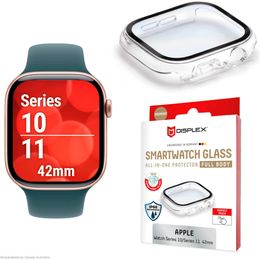 Displex Displayschutzglas "Smartwatch Glass All-In-One Protector Full Body", transparent, B:9cm H:1,4cm T:13,5mm, Displayfolien, Displayschutzfolie, Schutzfolie, Bildschirmschutz, kratz- & stoßfest
