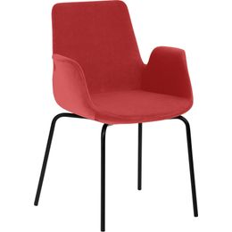 mayer Sitzmöbel Bürostuhl MAYER SITZMÖBEL "Sessel myHELIOS", rot (kirschrot, schwarz), B:58cm H:86cm T:59cm, Metall, Polyester, Stühle, Esszimmerstuhl
