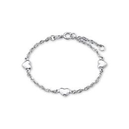 Armband Amor "Herz, 9211364", silber (silberfarben), Armbänder, Mädchen, 14cm, Silber 925 (Sterlingsilber)