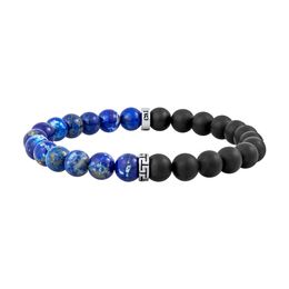 CAI Armband CAÏ "Lapis & Onyx 21cm", blau, Armbänder, Herren, 21cm, Edelstahl, glänzend, matt