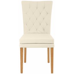 Esszimmerstuhl Home Affaire "Colorado BESTSELLER Polsterstuhl", beige, B:46cm H:94,5cm T:59cm, Kunstleder;Microfaser, Stühle, Beine in eiche oder nussbaum. Im 2er, 4er oder 6er-Set