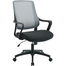 Bürostuhl Inosign "Imperia, komfortabler Schreibtischstuhl", grau (grau, schwarz, schwarz), B:61cm H:106cm T:66cm, Stühle, im modernen Design