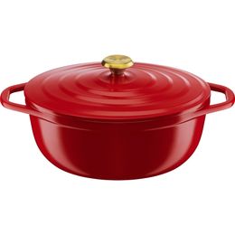 Bräter Tefal "Air", rot, B:24,55cm H:17,5cm L:39,58cm, Töpfe, 30 x 23 cm, Keramikversiegelung, Kondensationsdeckel, backofenfest