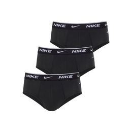 Hipster NIKE UNDERWEAR "BRIEF 3PK", Herren, Gr. XL (52), 3 Stk., schwarz, Jersey, Obermaterial: 95% Baumwolle, 5% Elasthan, unifarben, körpernah, Unterhosen, mit Logo-Elastikbund