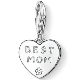 Charm-Einhänger Thomas Sabo "BEST MOM", silber (silberfarben), Charms, Damen, Silber 925 (Sterlingsilber)
