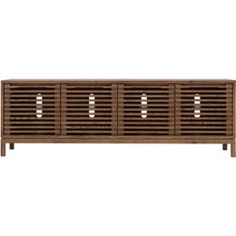 TV-Board Andas "Tanner 4-türige Medienkonsole aus Eschenholz", braun, B:198cm H:66cm T:46cm, Massivholz, Sideboards