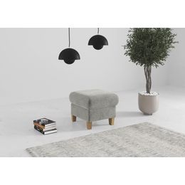 Polsterhocker Home Affaire, B:58cm H:48cm T:58cmhellgrau, 100% Polyester, Hocker, "Glendale", mit Stauraum
