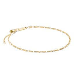 Armband Thomas Sabo "Figaro-Armband" Gr. 19, gold (gelbgoldfarben), Armbänder, Damen, 19, Silber 925 (recycelt)