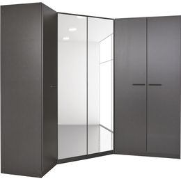 Schrank-Set INOSIGN BY RAUCH "Kleiderschrank Schrank Garderobe Wäscheschrank VANDOR", grau (graumetallic), B:164cm H:197cm T:208cm, Holzwerkstoff, Kastenmöbel-Sets, 5-türig mit viel Stauraum, Schränke einzeln stellbar MADE IN GERMANY