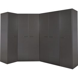 Schrank-Set INOSIGN BY RAUCH "Kleiderschrank Schrank Garderobe Wäscheschrank VANDOR", grau (graumetallic), B:164cm H:197cm T:253cm, Holzwerkstoff, Kastenmöbel-Sets, 6-türig mit viel Stauraum, Schränke einzeln stellbar MADE IN GERMANY