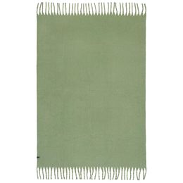 Sch&ouml;ner Wohnen Kollektion Wohndecke "Plenty", gr&uuml;n, B:140cm L:200cm, 100% Polyester, SCH&Ouml;NER WOHNEN-KOLLEKTION, Wohndecken, Wohndecke, mit langen Fransen