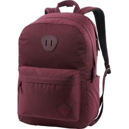 Freizeitrucksack Nitro "Urban plus", Kinder, Gr. B/H/T: 31cm x 46cm x 17cm, rot (wine), Nylon, Polyester, Polyethylen, Rucksäcke, Daypack, Streetpack im Retro-Look, Alltagsrucksack, Schulrucksack