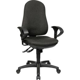 Bürostuhl Topstar "Support SY", grau (anthrazit, schwarz), B:61cm H:113cm T:55cm, Stühle