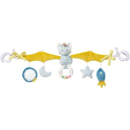 babyFEHN Kinderwagenkette FEHN "Little Castle, Fledermaus", blau, Greifspielzeug, KinderL:48cm, Flauschstoff, Softvelour, L:48cm