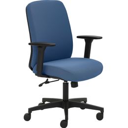mayer Sitzmöbel Drehstuhl MAYER SITZMÖBEL "2219", blau (blau, schwarz), B:70cm H:98cm T:62cm, Stühle, Bürodrehstuhl, GS-zertifiziert, extra starke Polsterung für maximalen Sitzkomfort