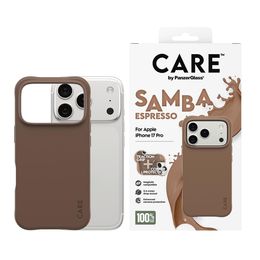 CARE BY PANZERGLASS Handyhülle "Samba MagSafe Case für Apple iPhone 17 Pro", espresso, Apple iPhone 17 Pro, Hüllen, Backcover, Schutzhülle, Handyschutzhülle, Case, Schutzcase, stoßfest