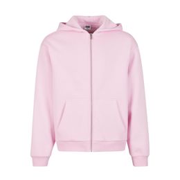 Urban Classics Herren Outdoorjacke "Urban Classics Fluffy Zip Cardigan"softpink, Gr. L, unifarben, 70% Baumwolle, 30% Polyester, Jacken