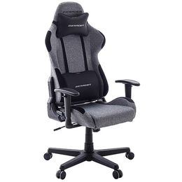 Gaming-Stuhl MCA furniture "DX Racer Formula Gamingchair", schwarz, B:65cm H:121cm T:65cm, Nylon, Polyester, Stoff, Stühle, Gaming,Racing,Design,Lordose,Kissen,Armlehne,drehbar,verstellbar