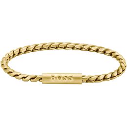 Armband BOSS "DORAN", gold (gelbgoldfarben), Armbänder, Herren, 19cm, Edelstahl