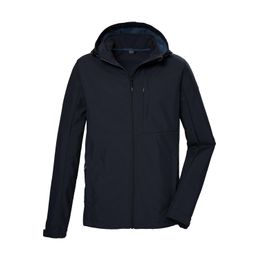 Softshelljacke Killtec "KOS 103 MN SFTSHLL JCKT", Herren, Gr. XL, blau (nachtblau), Oberseite: 100% Polyester;Rückseite: 100% Polyester;Futter: 100% Polyester, Jacken, Atmungsaktive, wind- und wasserabweisende Softshelljacke