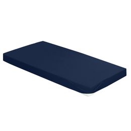 Spannbettlaken Irisette "Kuschel Jersey Spannbettlaken Vesuv", blau (jeans), L:200cm, Jersey, Obermaterial: 100% Baumwolle, Bettlaken, mit Rundumgummizug