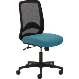 mayer Sitzmöbel Drehstuhl MAYER SITZMÖBEL "2218", blau (türkis, schwarz), B:62cm H:98cm T:62cm, Stühle, Bürodrehstuhl, GS-zertifiziert