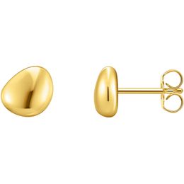 Paar Ohrstecker Thomas Sabo "Schmuck Silber 925 Ohrringe organisches Design", gold (gelbgoldfarben), Ohrringe, Damen, Silber 925 (Sterlingsilber)