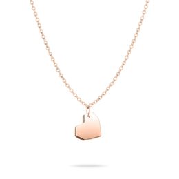 Kette mit Anhänger Liebeskind Berlin "Schmuck Edelstahl Urban Heart Herz", rosa (roségoldfarben), Halsketten, Damen, Edelstahl, L: 45 B: 1mm, B:1mm