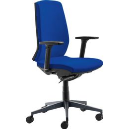 mayer Sitzmöbel Drehstuhl MAYER SITZMÖBEL "2470", blau (mittelblau, schwarz), B:67cm H:106cm T:62cm, Stühle, Bürodrehstuhl, Rückenhöhe 7-fach verstellbar