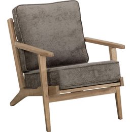 Esszimmerstuhl OMG DESIGN "Osaka", taupe, holz teilmassiv, B:68cm H:84cm T:85,5cm, Polyester, Stühle, Retrostuhl, massivholz Frame