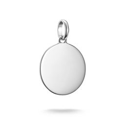 Charm-Einhänger Thomas Sabo "Charm Coin groß - Connect", silber (silberfarben), Charms, Damen, Silber 925 (recycelt)
