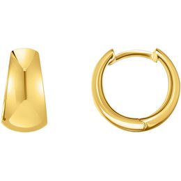 Paar Creolen Thomas Sabo "Schmuck Silber 925 Ohrringe Trapezform", gold (gelbgoldfarben), Ohrringe, Damen, Silber 925 (Sterlingsilber)