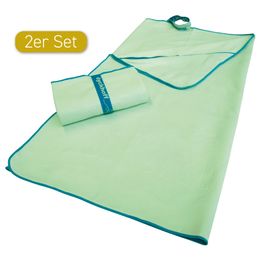 Sporthandtuch Dyckhoff "Mikrofaser Sporttuch", grün (neo mint), B:60cm L:120cm, Microfaser, Obermaterial: 90% Polyester, 10% Polyamid, Handtücher, auch als 2er Set erhätlich