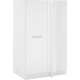 Mehrzweckschrank-Set LAUNDREEZY "Laundreezy, Eckschrank BxHxT 100x162x68 cm", weiß matt, B:100cm H:162cm T:68cm, Holzwerkstoff, Kastenmöbel-Sets, Breite 100cm, Tür L/R montierbar, Softclose