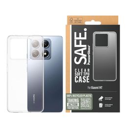 SAFE BY PANZERGLASS Handyhülle "Soft TPU Case für Xiaomi 14T", transparent, B:11cm H:2cm T:19,7cm, Hüllen, Backcover, Schutzhülle, Handyschutzhülle, Case, Schutzcase, stoßfest