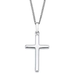 Kette mit Anhänger Amor "Kreuz", silber (silberfarben), Halsketten, Damen, Silber 925 (Sterlingsilber), L: 45, Made in Germany