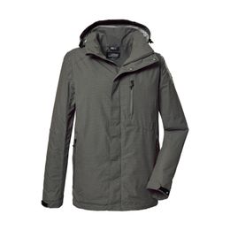 Outdoorjacke Killtec "KOS 256 MN JCKT_CARLEB", Herren, Gr. S, gr&uuml;n (olivgr&uuml;n), Obermaterial: 100% Polyester;Futter: 100% Polyester, Jacken Outdoorjacke, Wind- und wasserdichte Herrenjacke mit abnehmbarer Kapuze