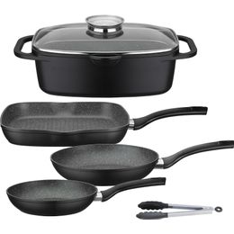 Topf-Set GSW "Gourmet Granit", schwarz, Töpfe, Induktion