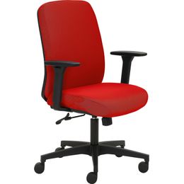 mayer Sitzmöbel Drehstuhl MAYER SITZMÖBEL "2219", rot (kirschrot, schwarz), B:70cm H:98cm T:62cm, Stühle, Bürodrehstuhl, GS-zertifiziert, extra starke Polsterung für maximalen Sitzkomfort