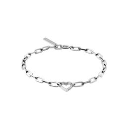 Armband Liebeskind Berlin "Schmuck Geschenk Edelstahl Armkette Herz", silber (edelstahlfarben), Armbänder, Damen, 20cm, Edelstahl