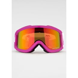Skibrille, pink (pink, schwar), BACK IN BLACK Eyewear, Sportbrillen, Damen, Antifog double Lens