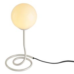 OTTO HOME Tischleuchte "Orrell", beige (beige, weiß), Ø 12cm H: 31,3cm, 1 Stk., Leuchten, Ø 12, H: 31,3 cm, Materialmix - Metallfuß mit weißem Glasschirm