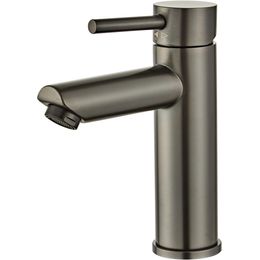 Badarmatur &Oslash;RESUND "D&uuml;nenrose", grau (gunmetal), B:4,4cm H:17,7cm T:11,4cm, Edelstahl, Armaturen, in verschiedenen Farben