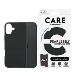 CARE BY PANZERGLASS Handyhülle "Fearlessly Fashionable Case für Apple iPhone 16 Plus", schwarz, B:11cm H:1,8cm T:19,5cm, Hüllen, Backcover, Schutzhülle, Handyschutzhülle, Case, Schutzcase, stoßfest