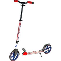 Cityroller BEST Sporting "City-Scooter weiß blau England", bunt (weiß, blau, rot), Roller